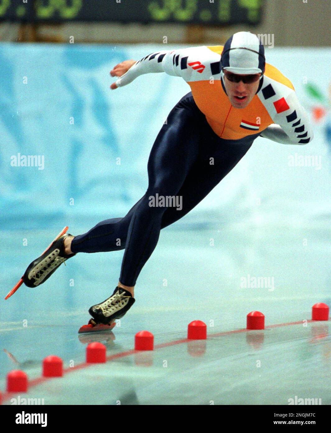 Gianni Romme of the Netherlands is shown in action during the race that ...