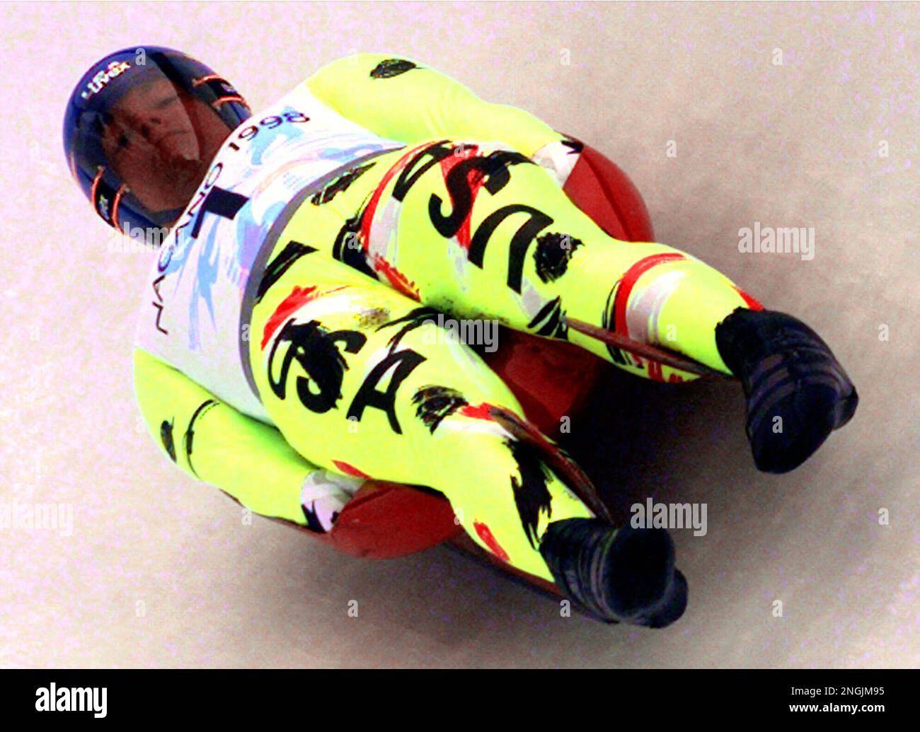 Wendel Suckow of the United States heads through the first turn during ...