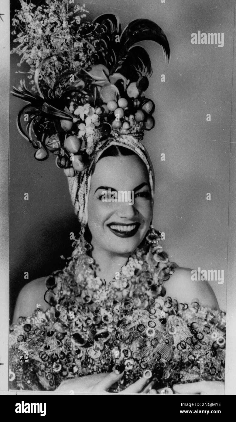 Carmen Miranda poses for a picture in the 1940s. (AP Photo Stock Photo ...