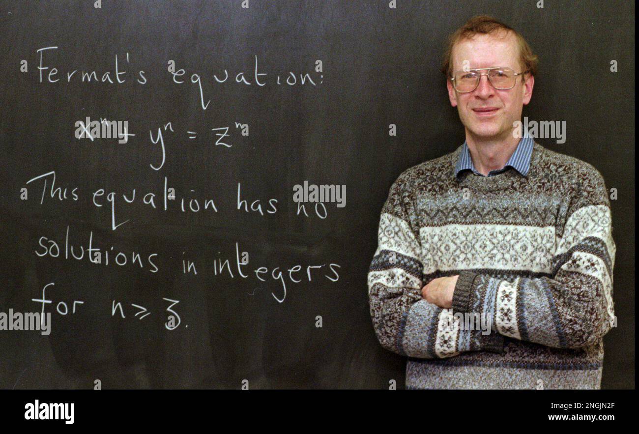 Princeton University mathematics professor Andrew John Wiles poses next ...