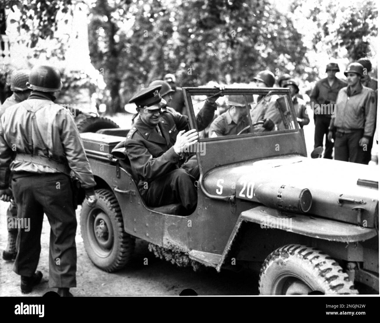 General Dwight D. Eisenhower, Supreme Allied Commander, is shown ...