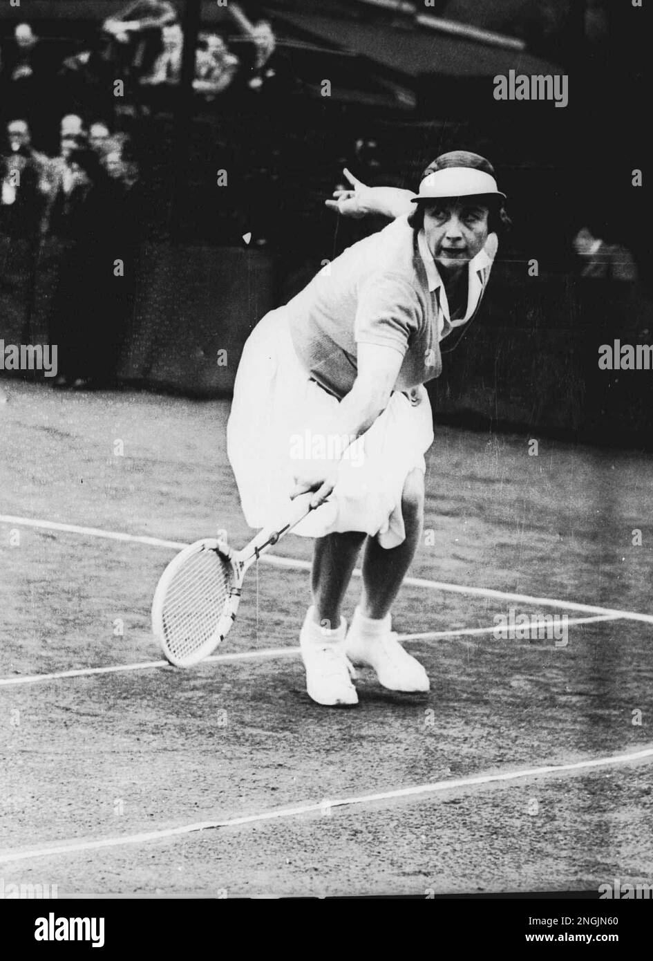 Tennis player Helen Wills Moody is shown in action on July 12, 1931 at ...