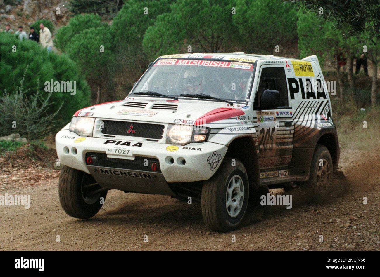 France's Bruno Saby in his Mitsubishi wins the 2nd special stage of The ...