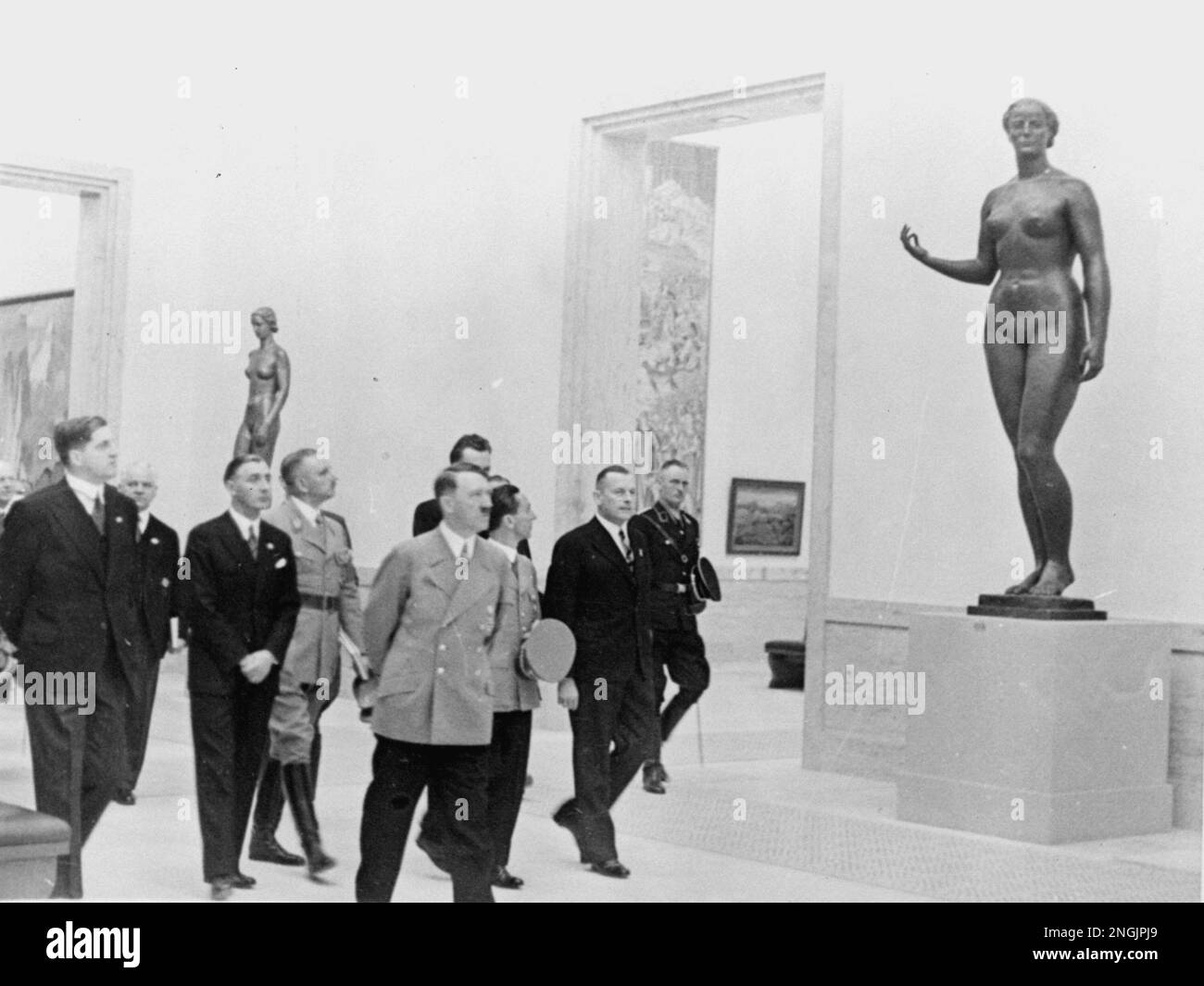 Fuhrer Adolf Hitler and Dr. Joseph Goebbels, Minister of Propaganda, at ...