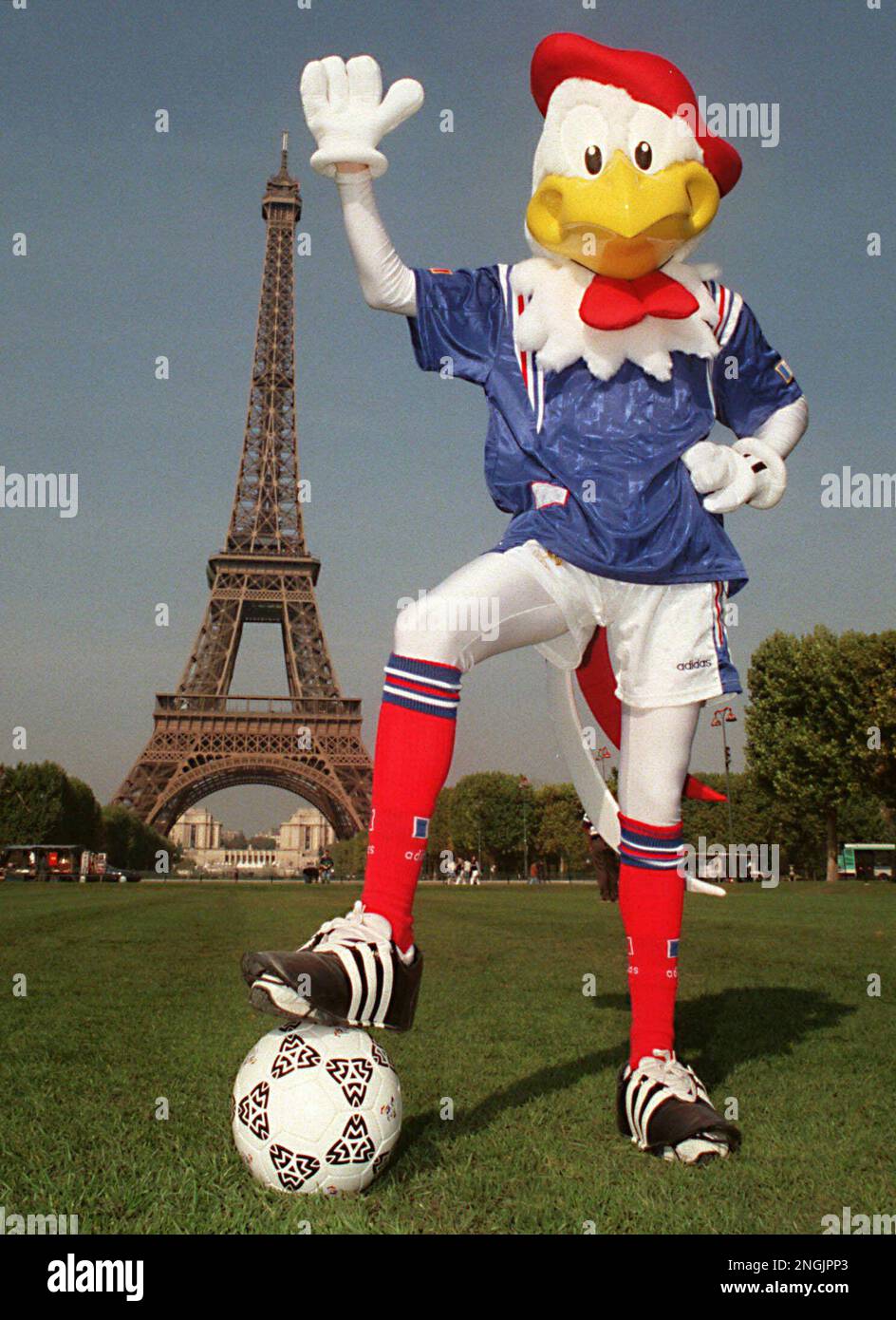 "Jules", the mascot of the French national soccer team for the 1998 ...