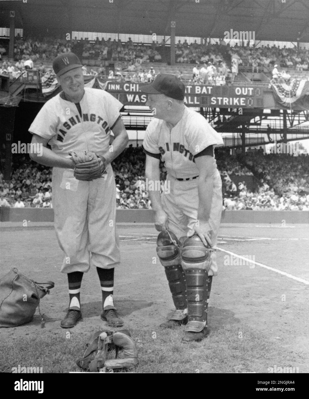The old time battery of Wes, left, and Rick Ferrell, former members of ...