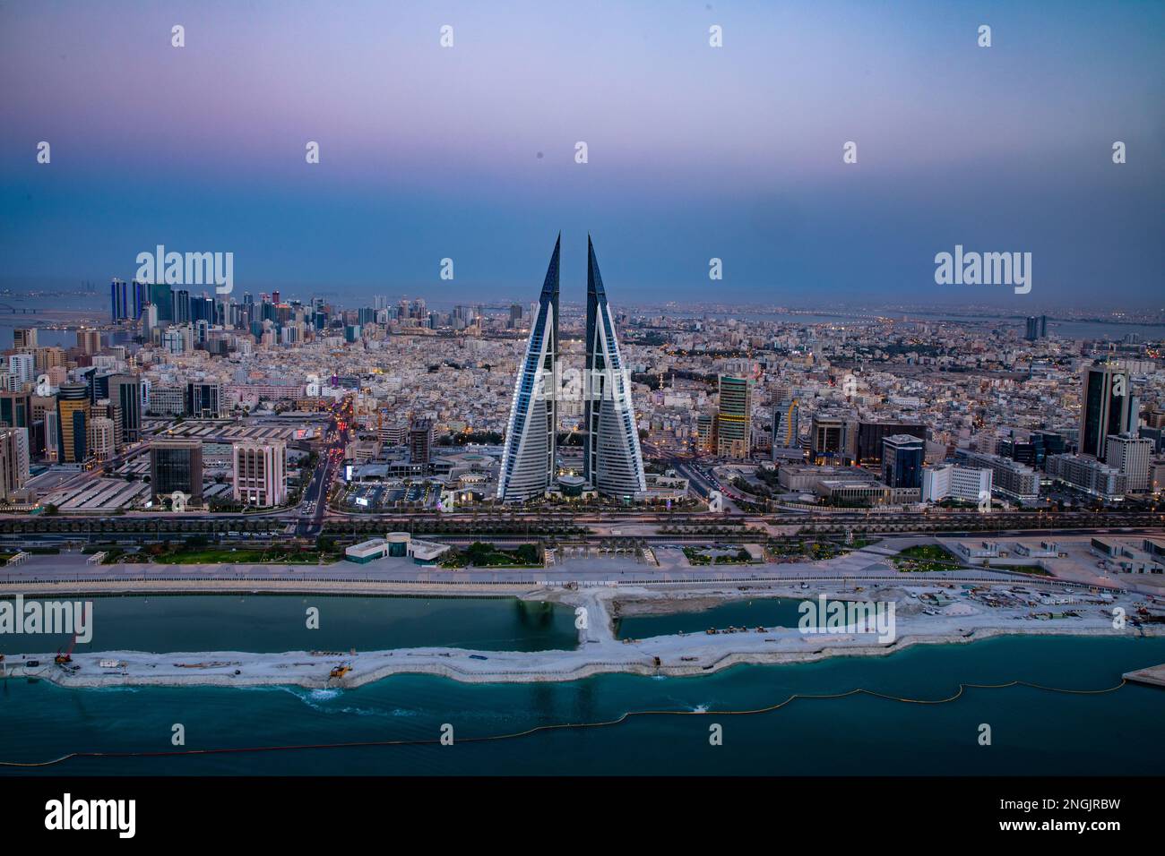 View of city skyline, Manama, Bahrain, Middle East Stock Photo - Alamy