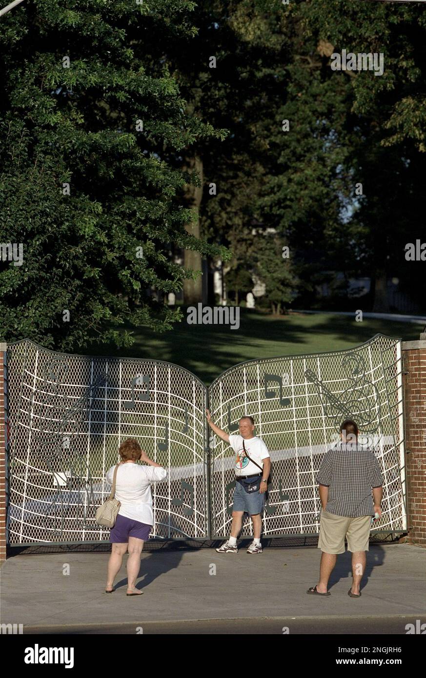 A recent photograph showing "The Music Gate" at Graceland, in Memphis ...