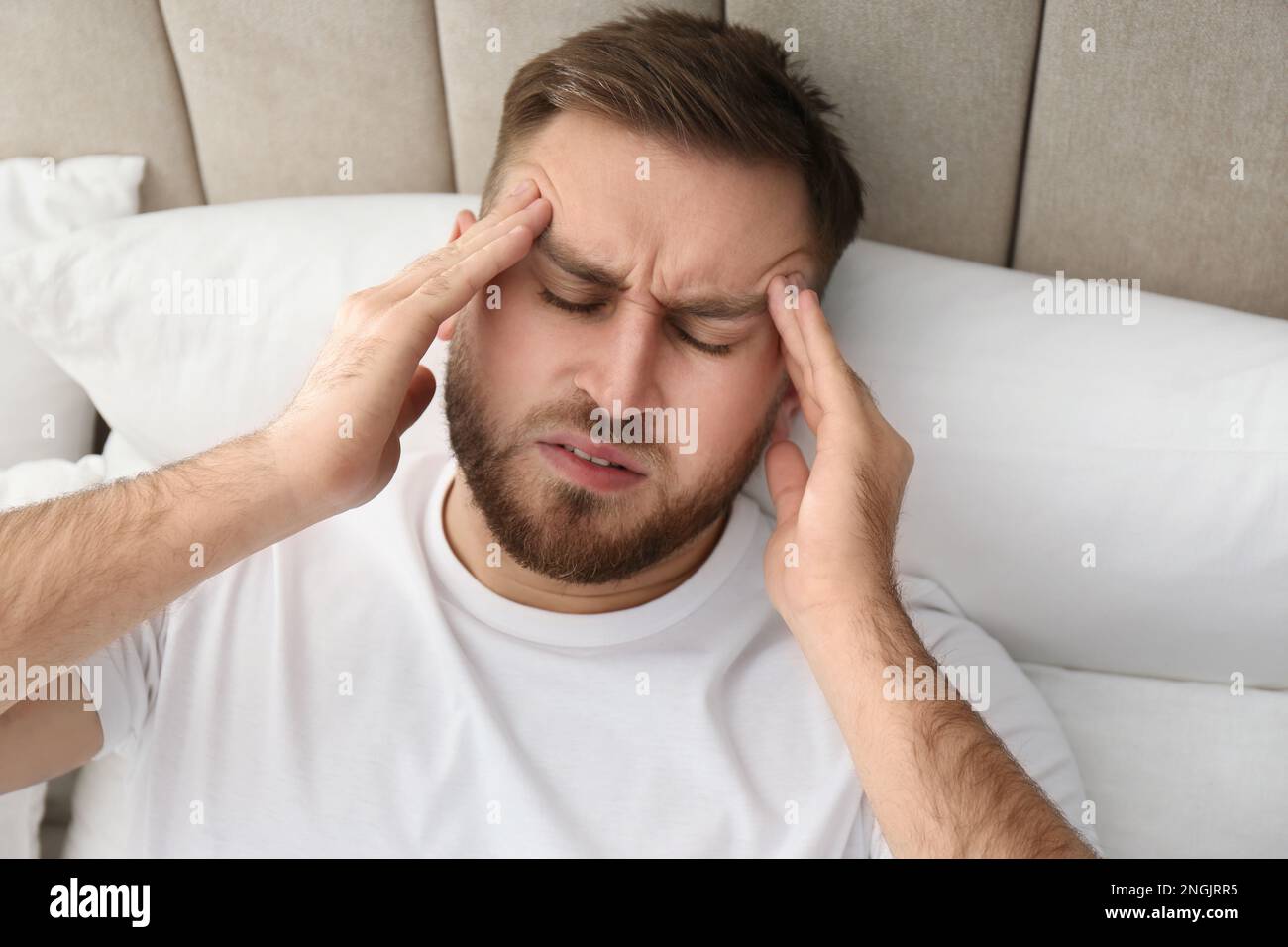 Bed from above and person hi-res stock photography and images - Alamy
