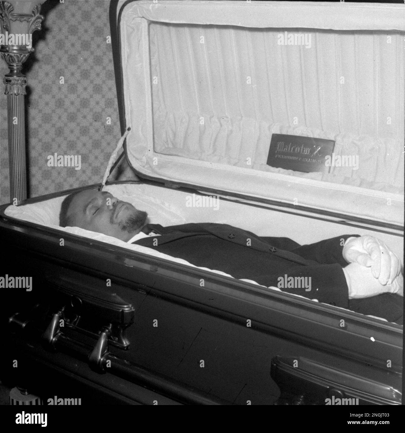 The body of Malcolm X, black nationalist leader who was assassinated ...
