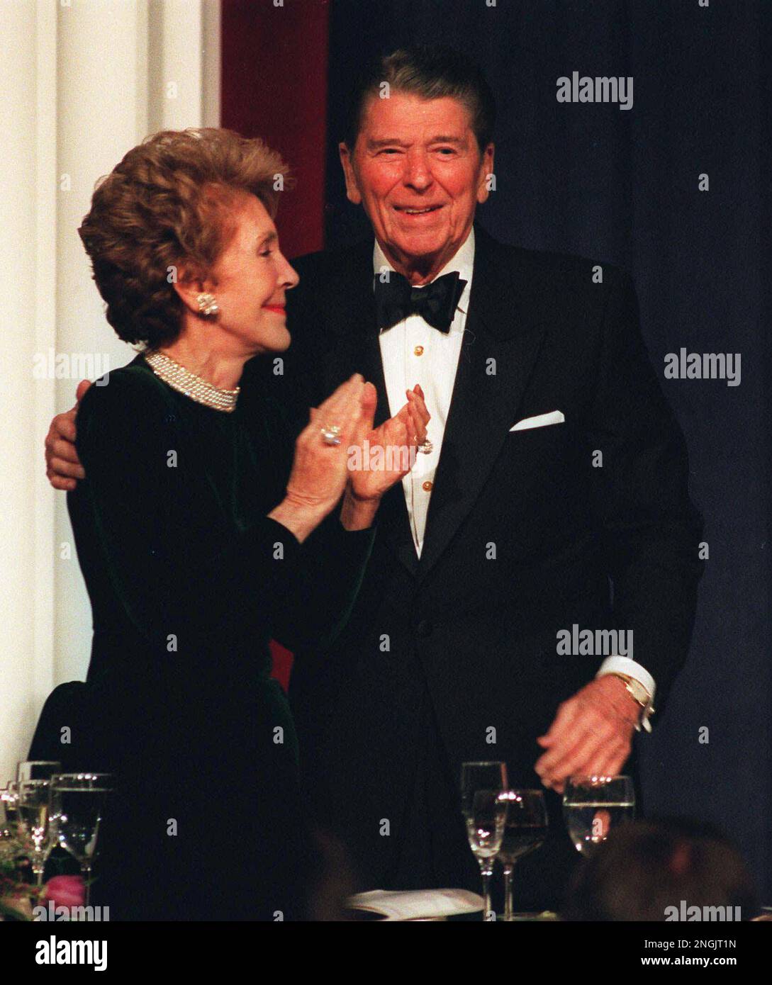 Former President Ronald Reagan made a rare return visit to Washington ...