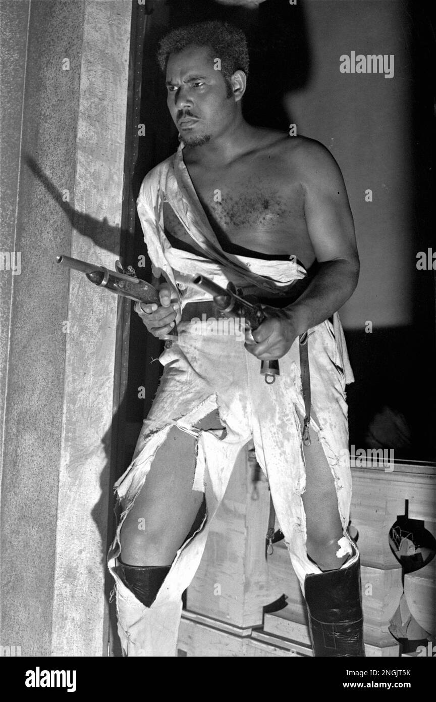 Actor Rex Ingram is seen in the role of Jean Christophe in the play ...