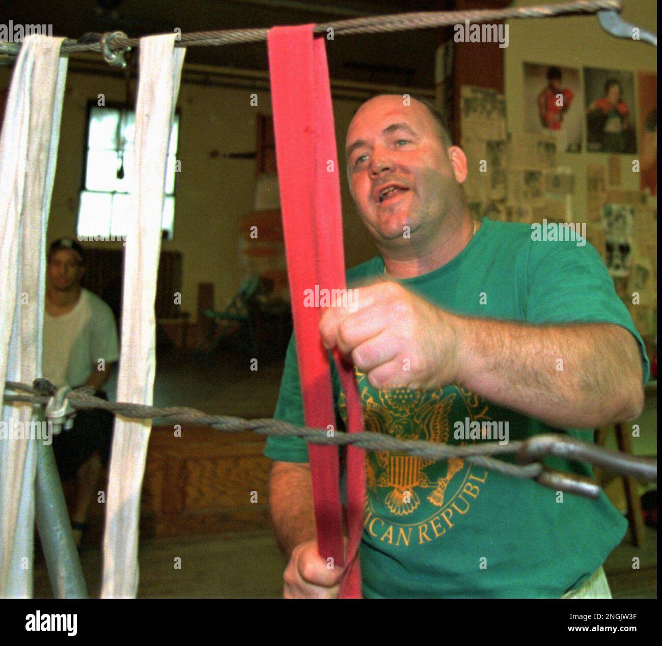 Kevin Rooney, straightens hand wraps at Cus D'Amato's Boxing Club in ...