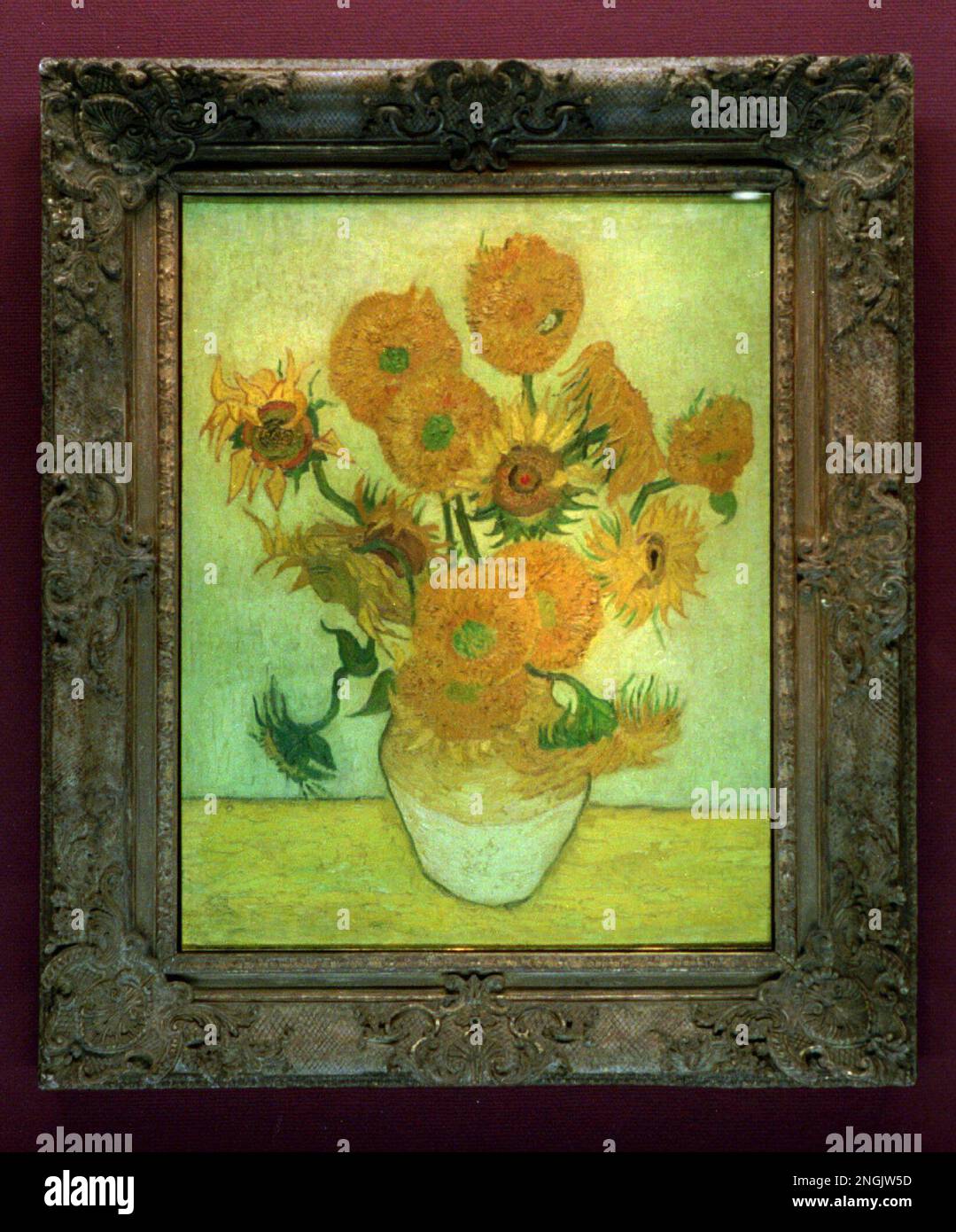 FILE--Vincent Van Gogh's "Sunflowers" is shown in this Oct.12,1987 file ...