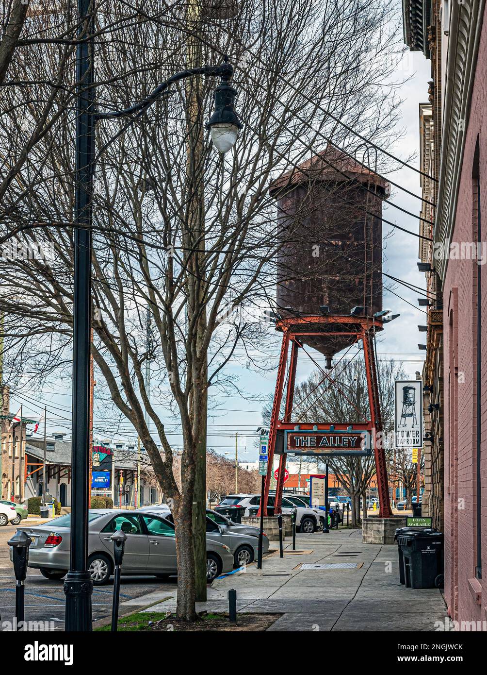 Montgomery, Alabama, USA-February 7, 2023: The Alley Tower found in the ...