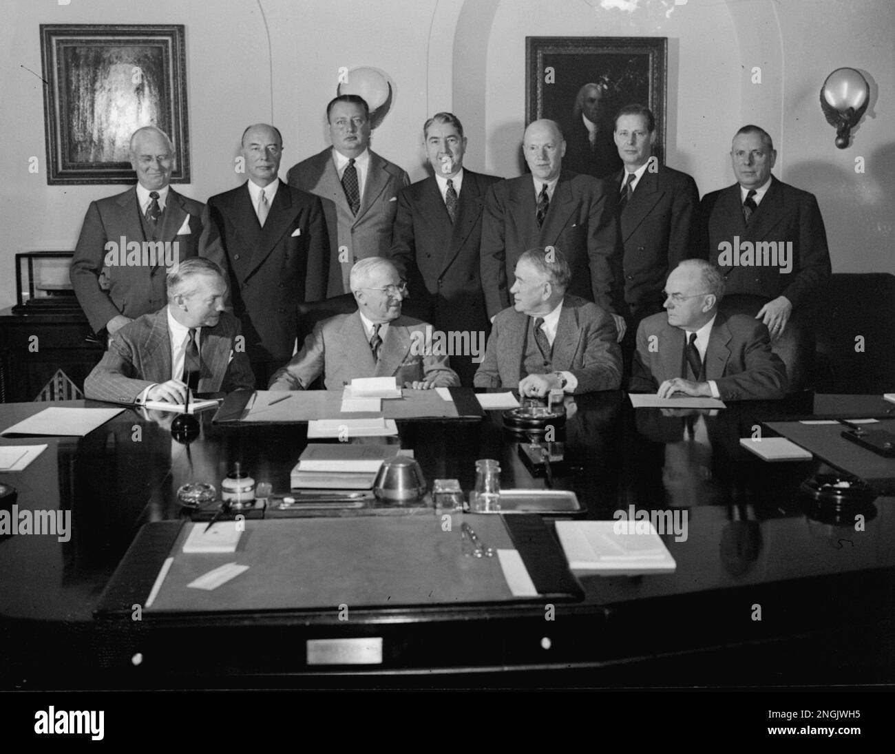 Vice President-elect Alben W. Barkley sits in for the first time ...