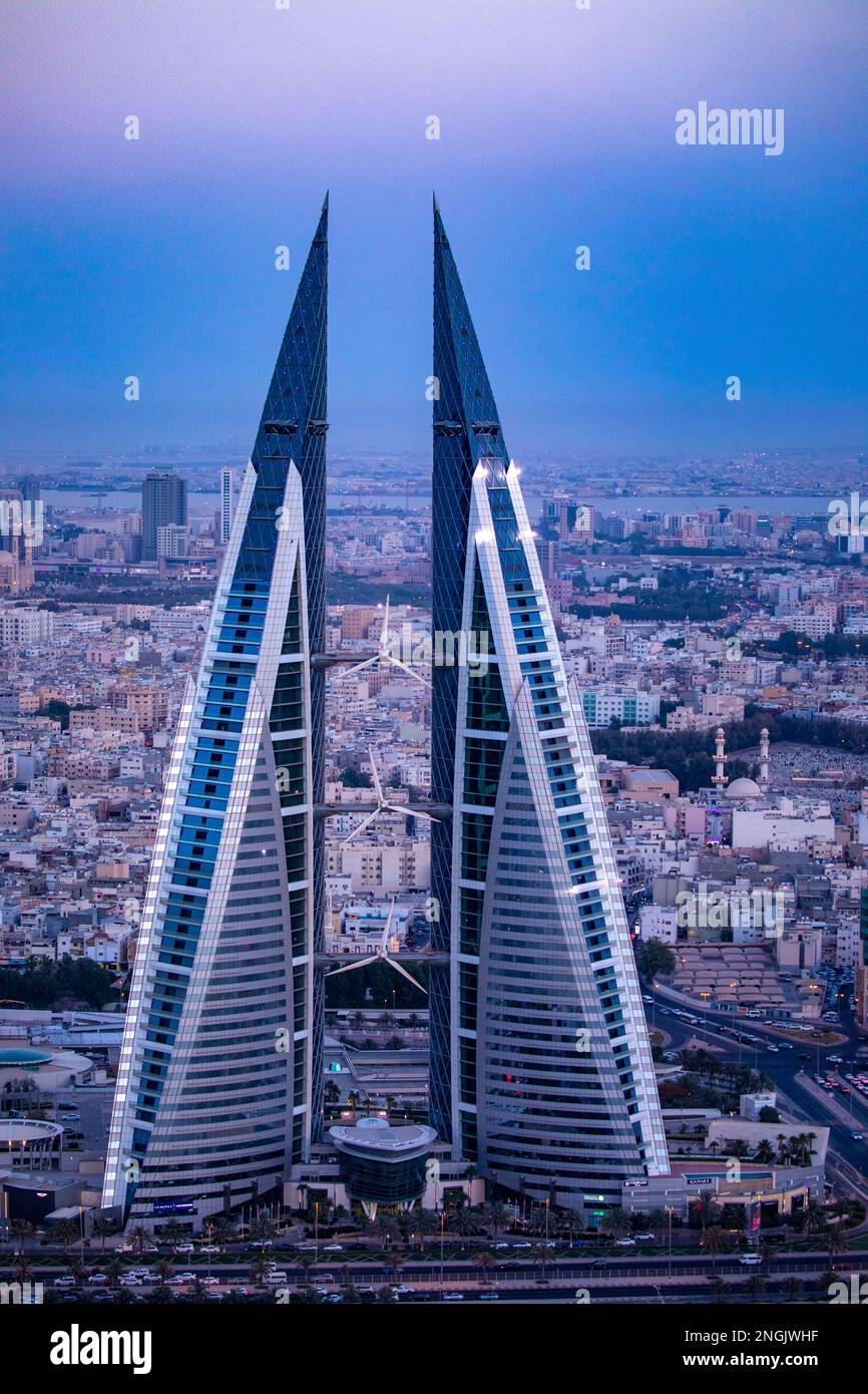 View of city skyline, Manama, Bahrain, Middle East Stock Photo - Alamy