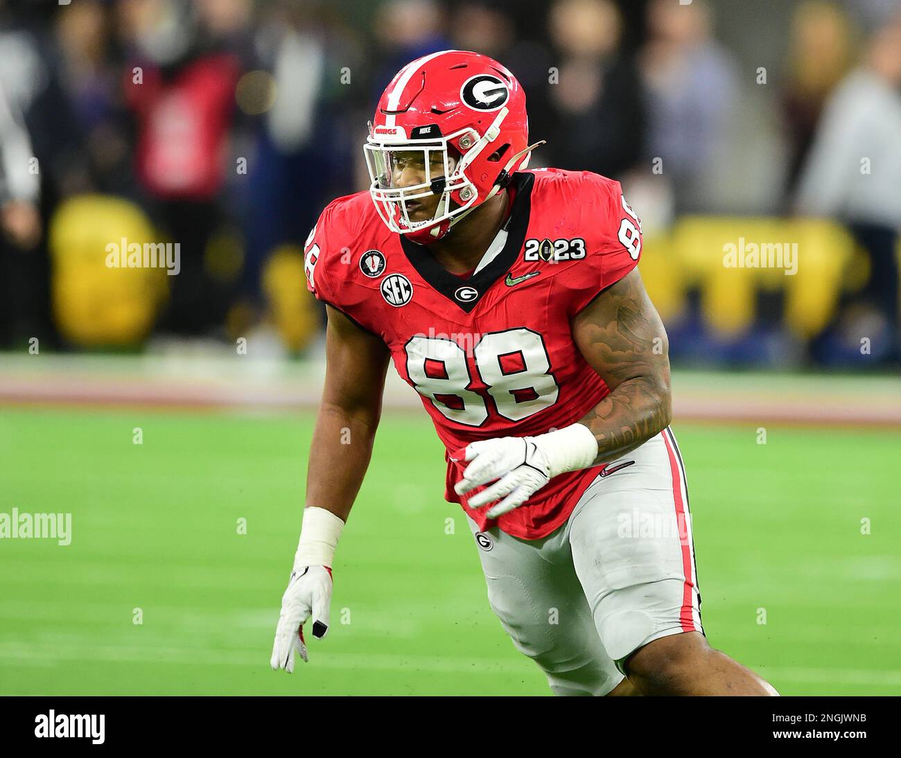 (FILE PHOTOS).former Georgia Bulldogs defensive tackle (88) Jalen Carter is projected to go in ...