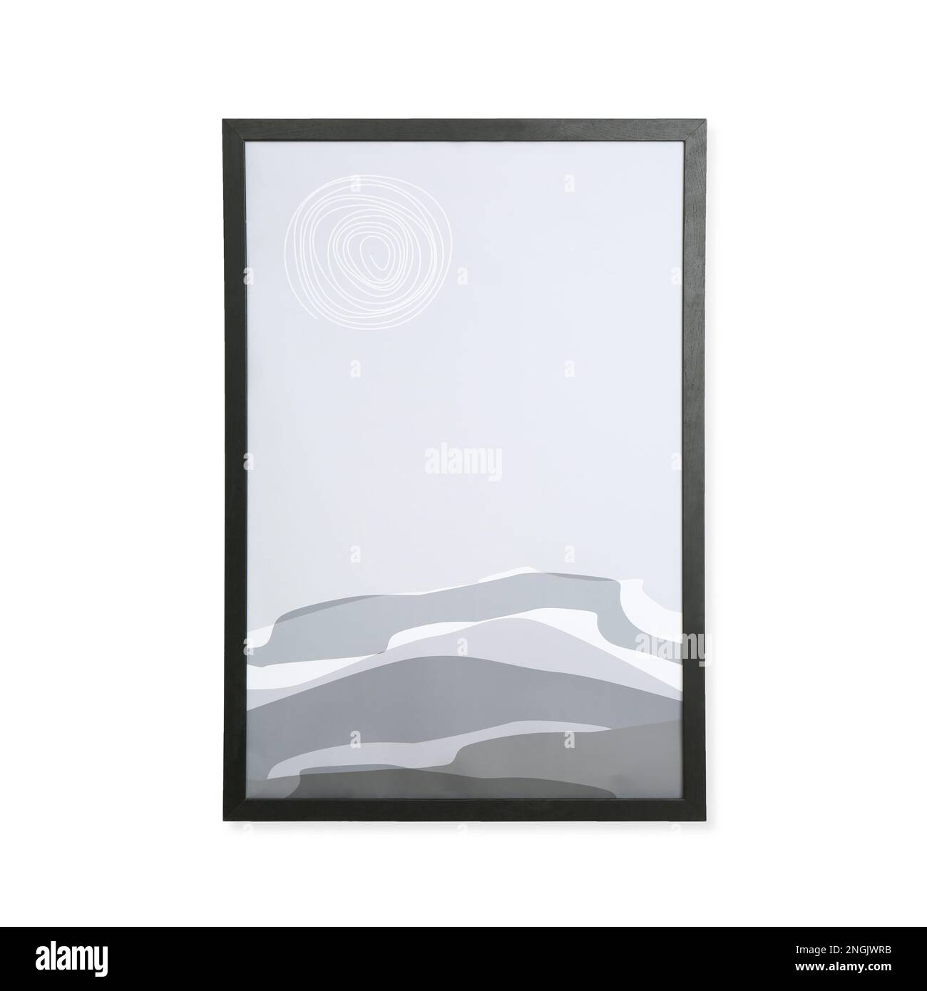 Beautiful abstract painting in frame isolated on white Stock Photo - Alamy