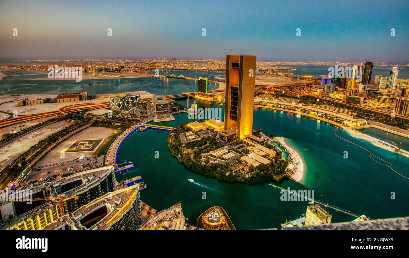 Night view of Manama, Bahrain, Middle East Stock Photo - Alamy