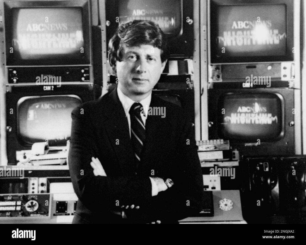 Ted Koppel, the host of ABC's "Nightline", is pictured in this 1987 ...