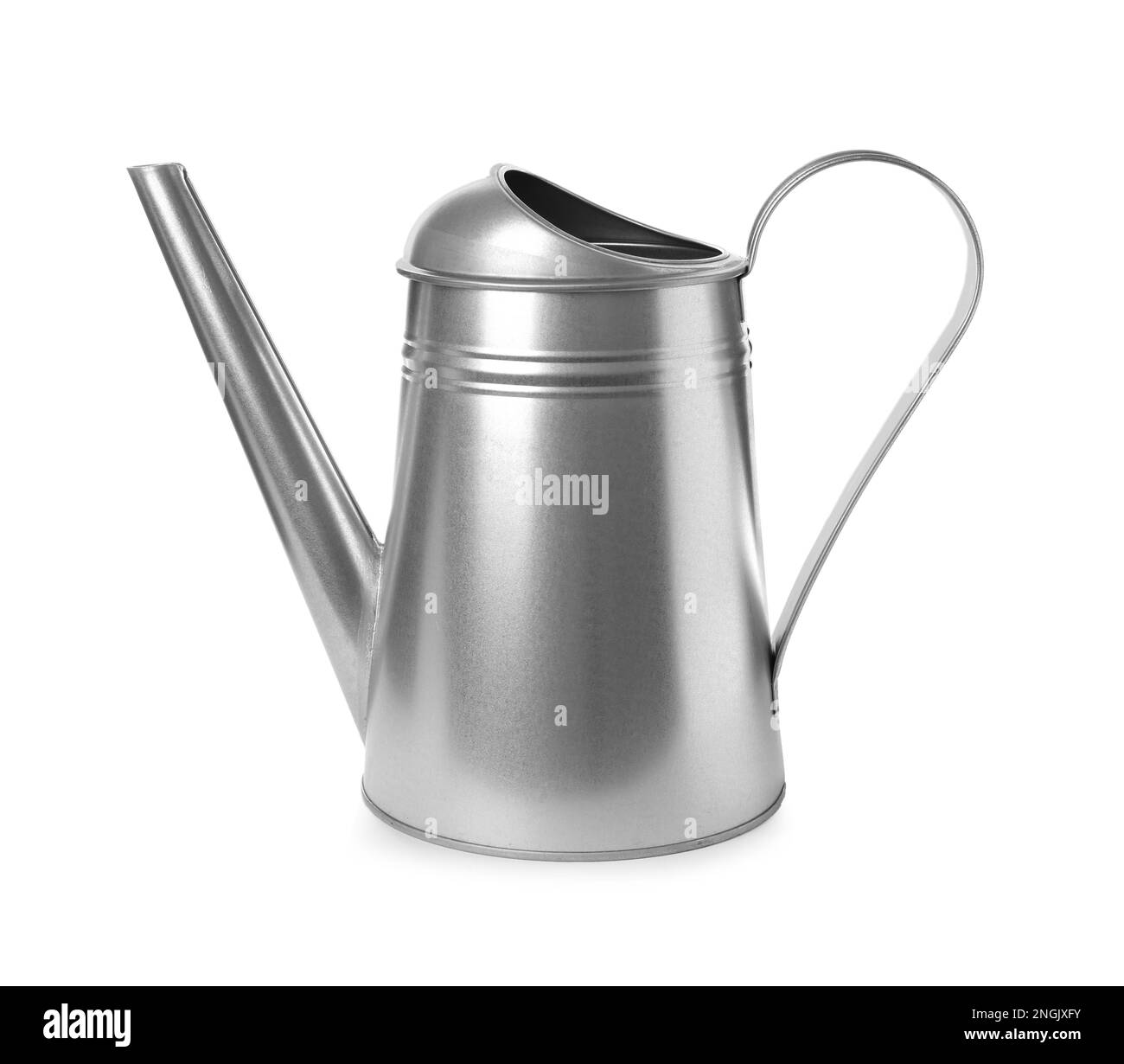 Beautiful metal watering can isolated on white Stock Photo - Alamy