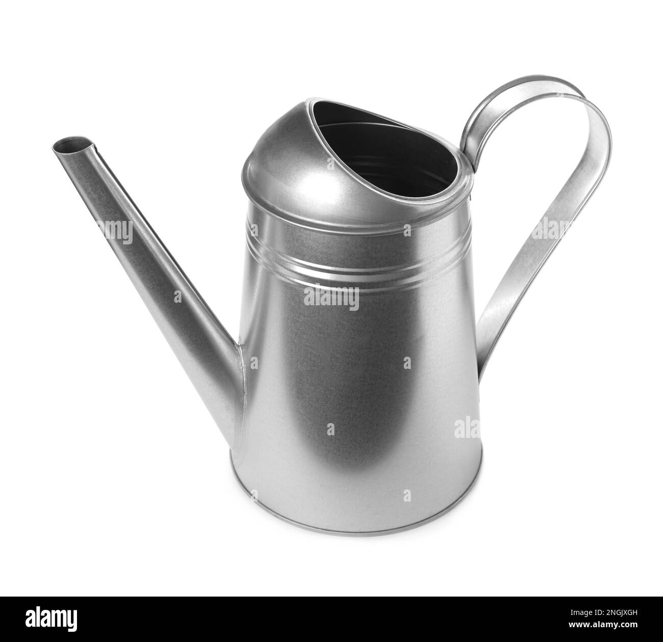 Beautiful metal watering can isolated on white Stock Photo - Alamy