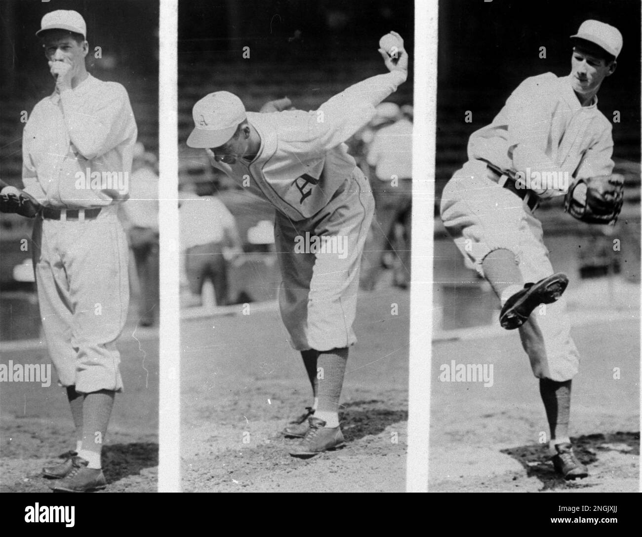 Robert "Lefty" Grove, star southpaw of the Philadelphia Athletics ...