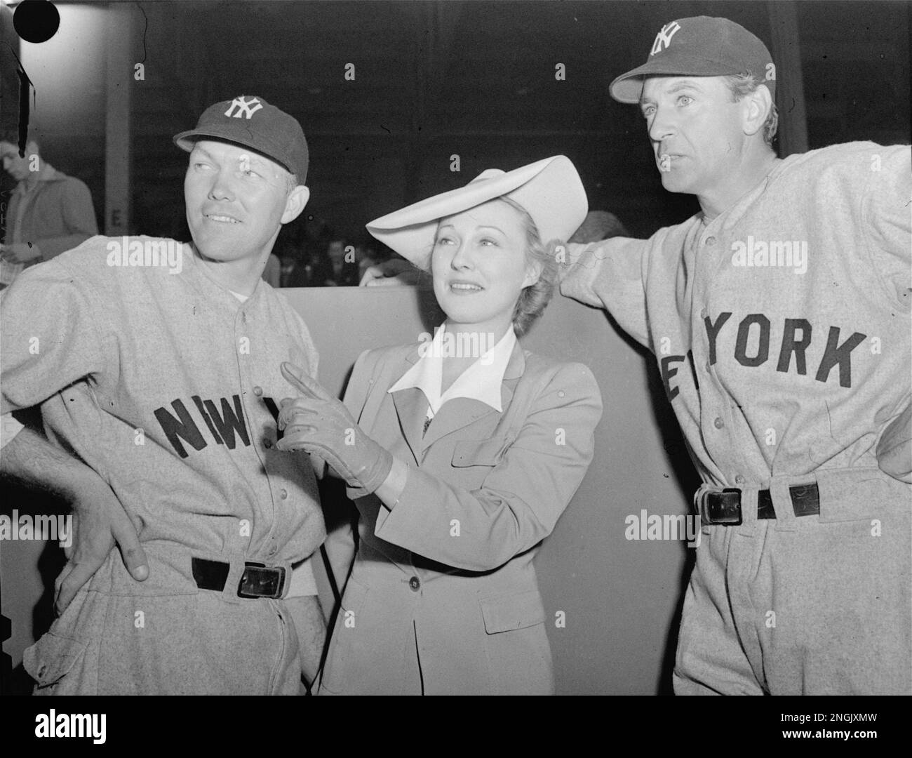 New York Yankees catcher Bill Dickey, left, his wife, the former Violet ...