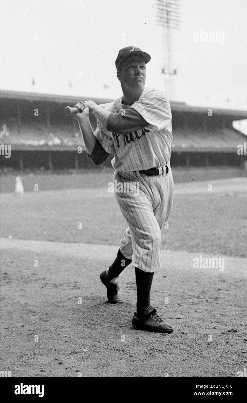Richie Ashburn, outfielder of the Philadelphia Phillies is shown in ...