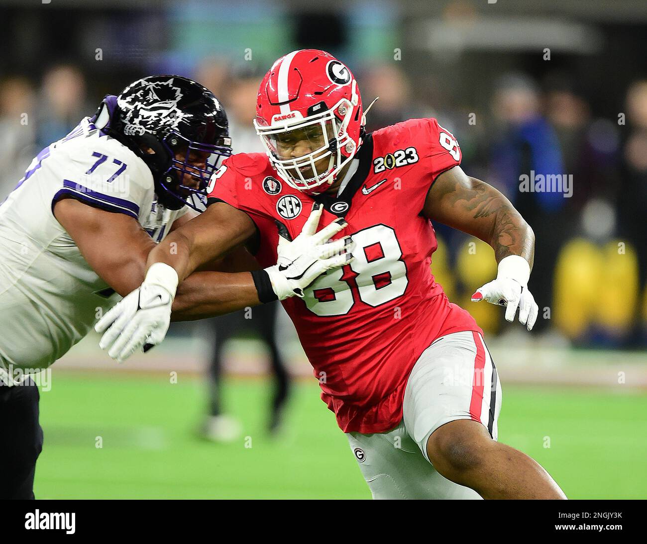 (FILE PHOTOS).former Georgia Bulldogs defensive tackle (88) Jalen Carter is projected to go in ...