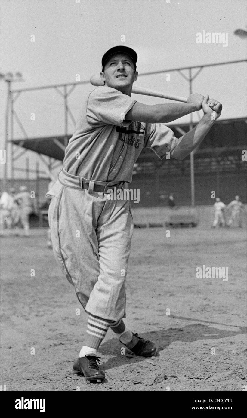 A March 22, 1934 posed batting portrait of Joe "Ducky" Medwick. The St ...