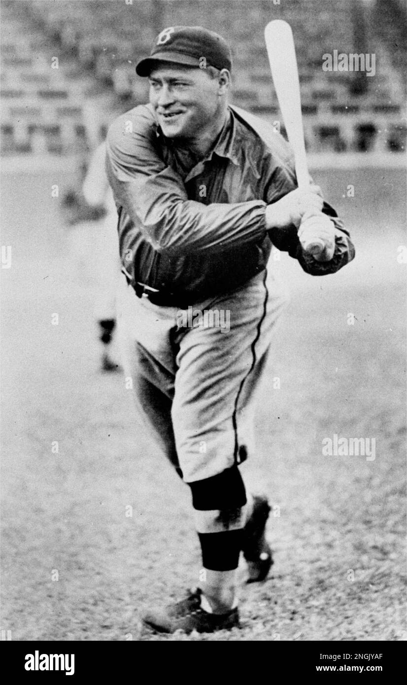 Hack Wilson is shown training at the Brooklyn Dodgers camp in Miami ...