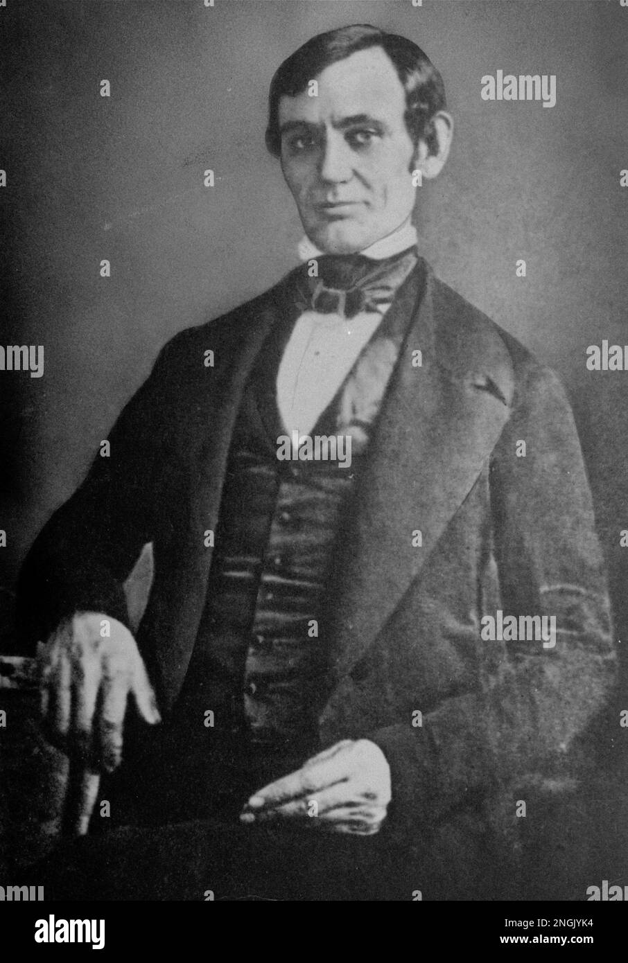 Abraham Lincoln as he appeared in a circa 1847 photo, courtesy of the ...
