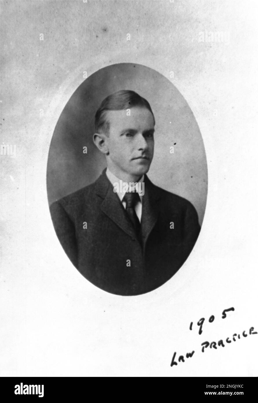 Lawyer, Calvin Coolidge, is shown in a 1905 photo. (AP Photo Stock ...