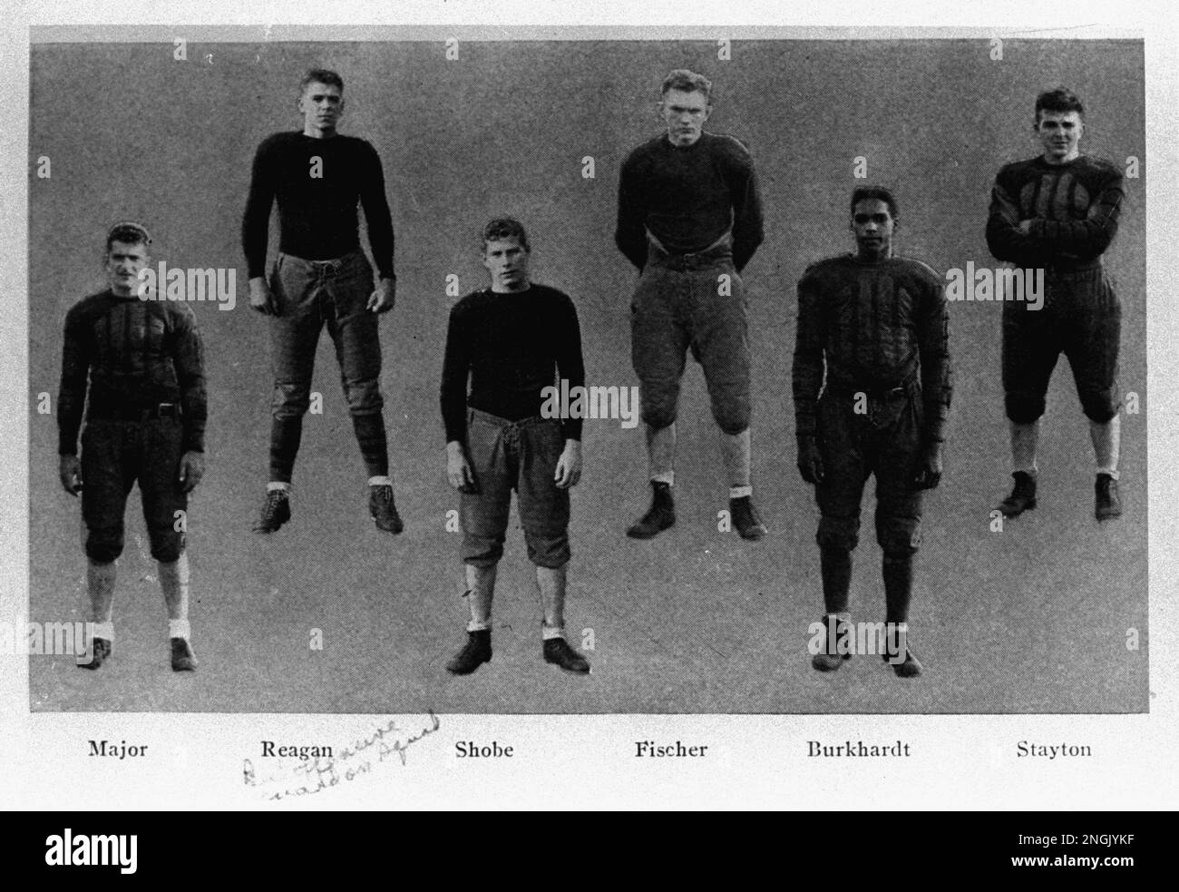 Ronald "Dutch" Reagan as shown in varsity football team photo taken ...