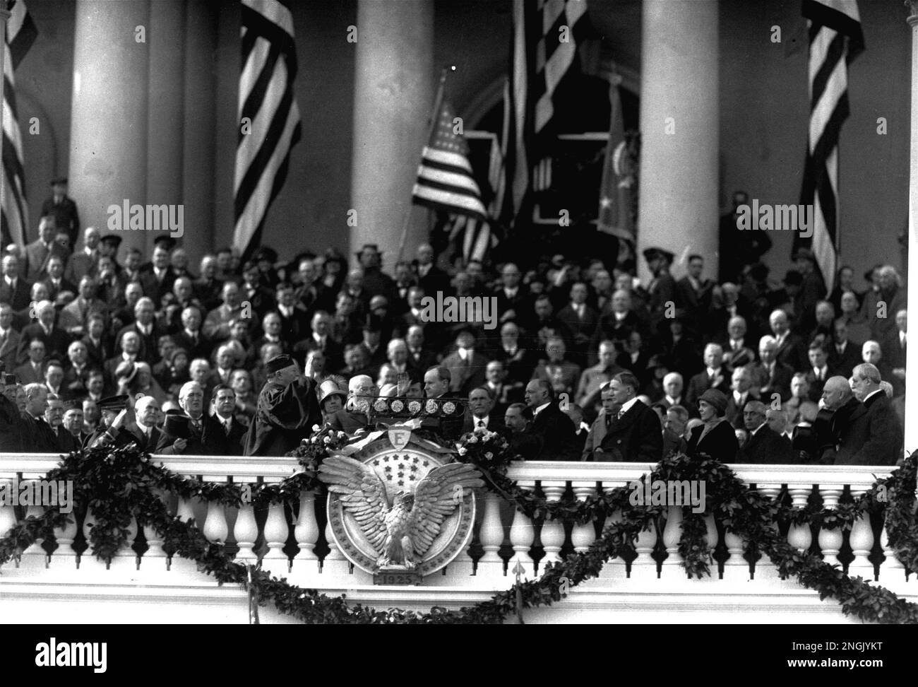 Calvin Coolidge, the 30th President taking the oath of office, March 4 ...