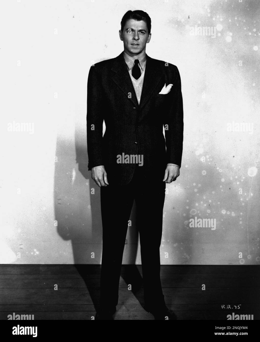 Actor Ronald Reagan poses for a publicity portrait in 1938 at an ...
