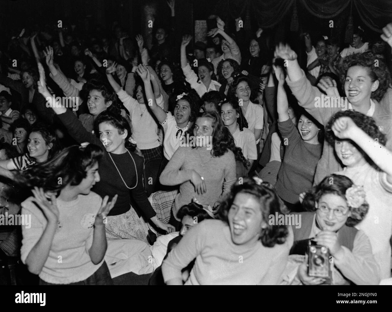 Jamming the Paramount Theater in Times Square, New York City, October ...