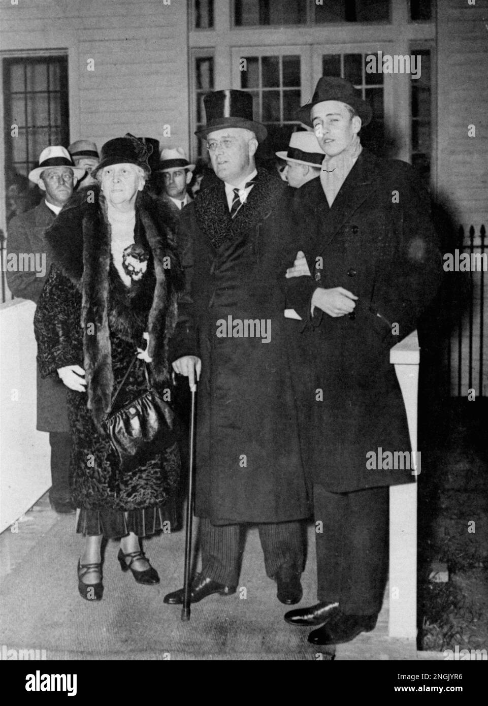 The inaugural parade over, President Franklin D. Roosevelt is pictured ...