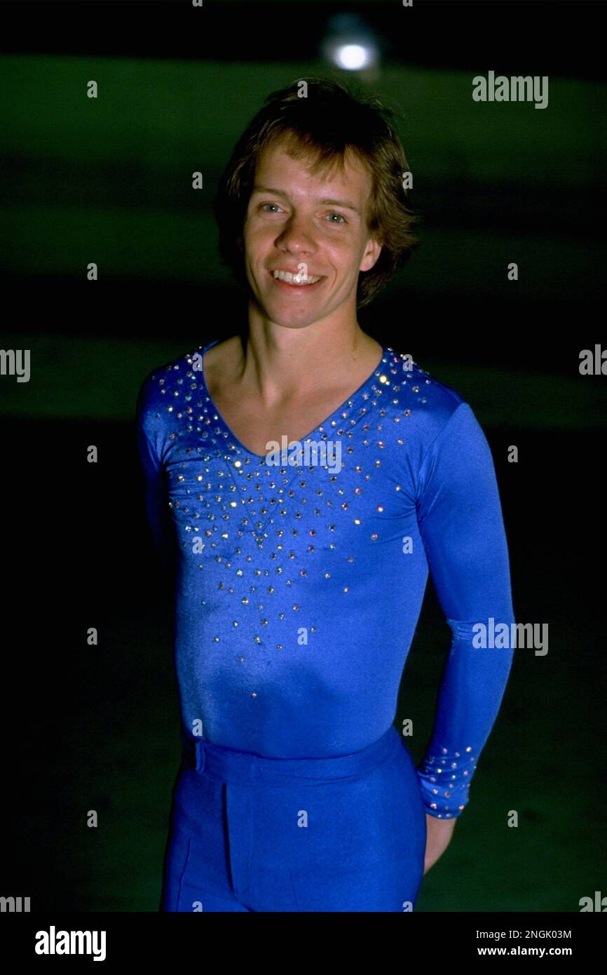The USA's Scott Hamilton, world champion figure skater, is shown in ...