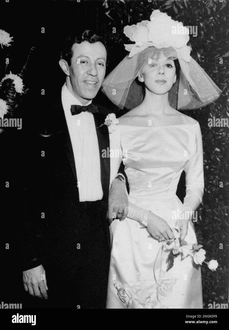 Broadway playwright Adolph Green and his bride, 26 year old actress ...