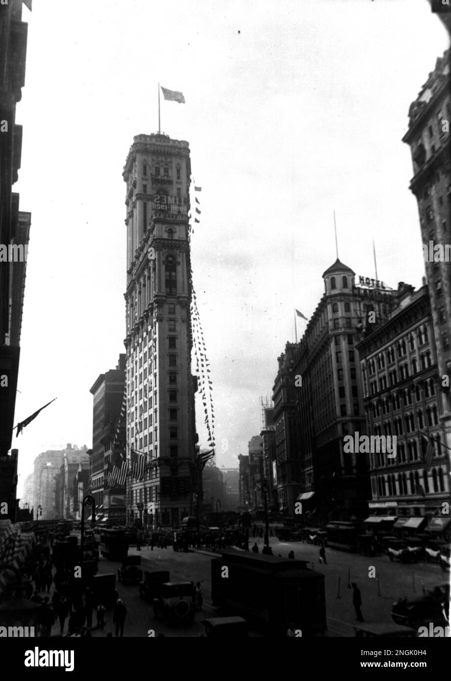 The 50th anniversary of the New York Times Tower, Times Square, New ...