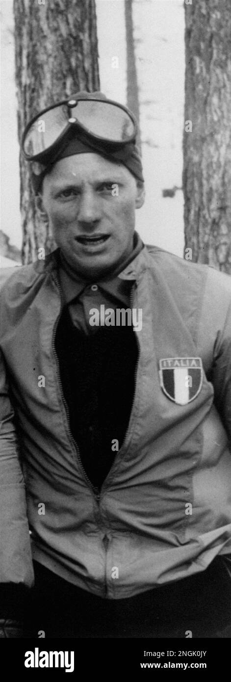 This is an undated photo of Eugenio Monti, the Italian bobsled champion ...
