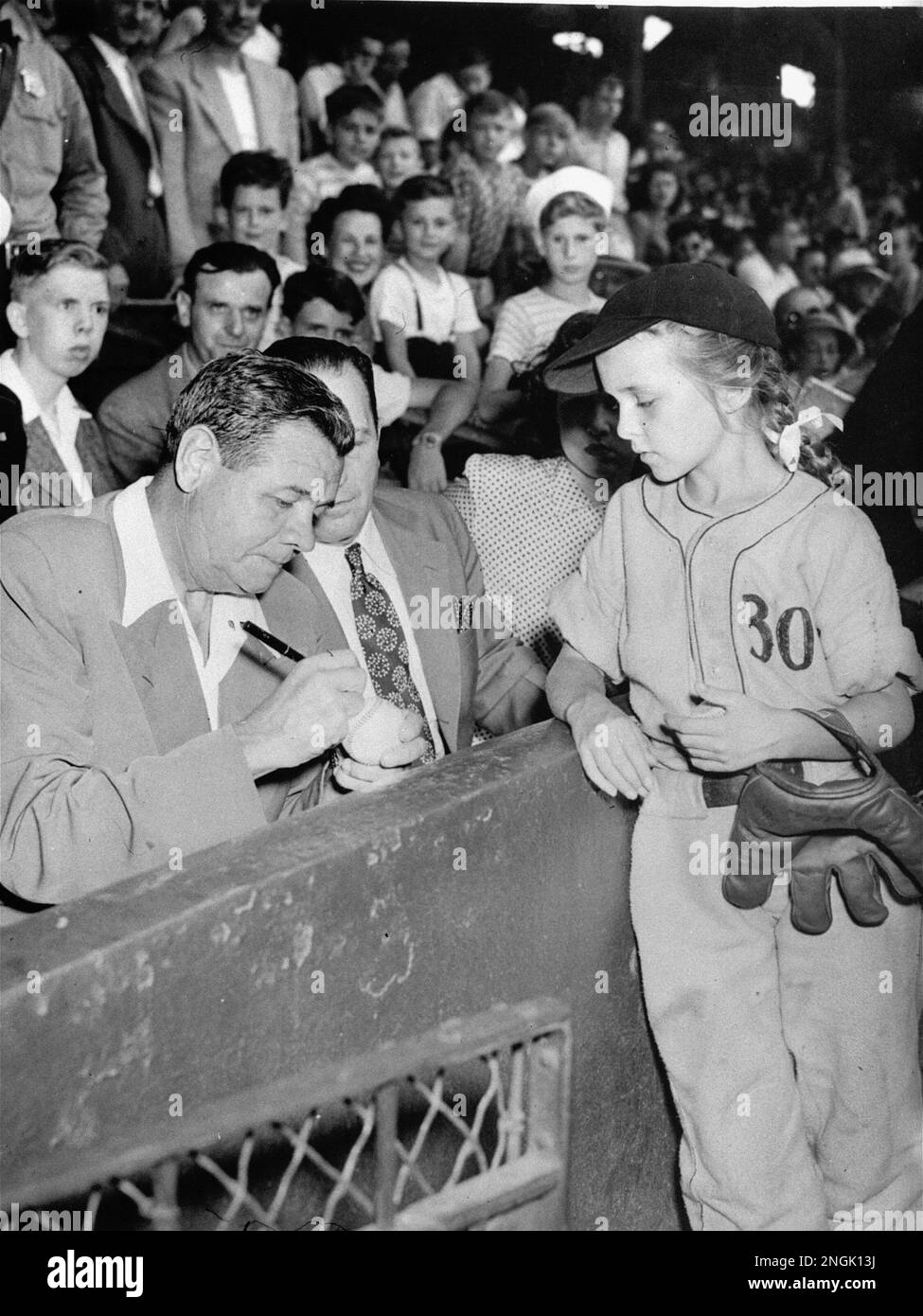 Babe Ruth, home run king of the major leagues and former right fielder ...