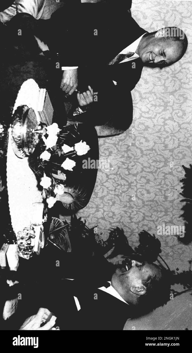 George Kennan, left, new United States ambassador to Yugoslavia, jokes ...