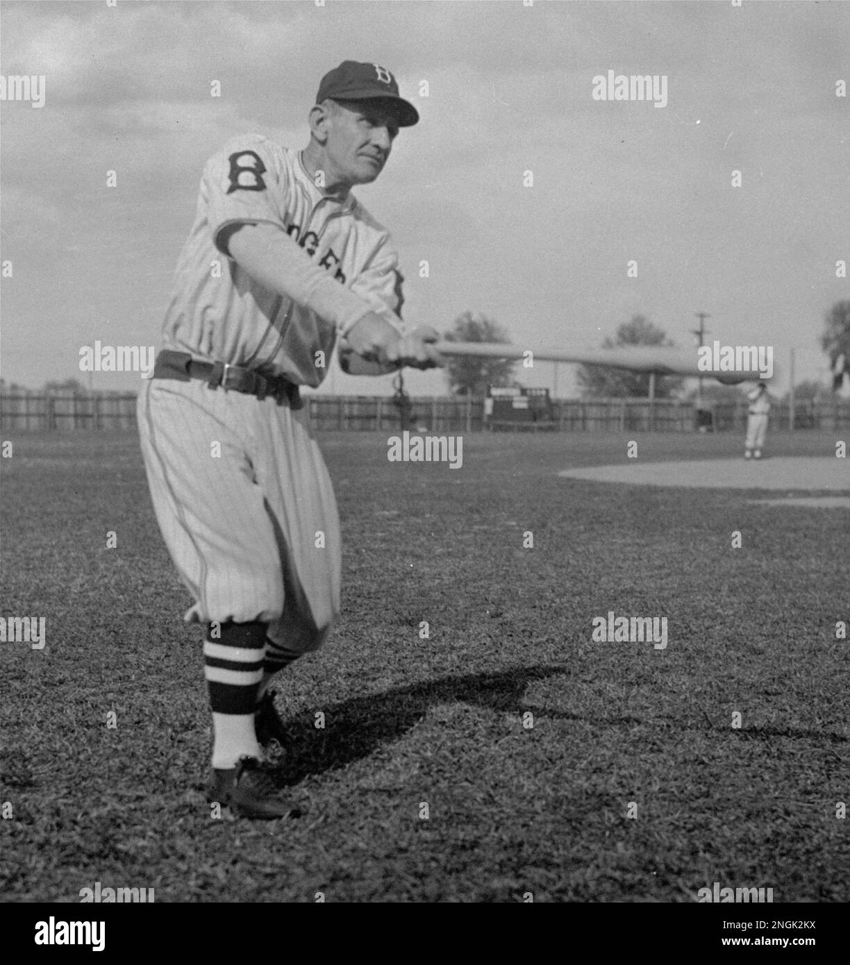 A 1934 posed batting photo of Casey Stengel, first-year manager for the ...