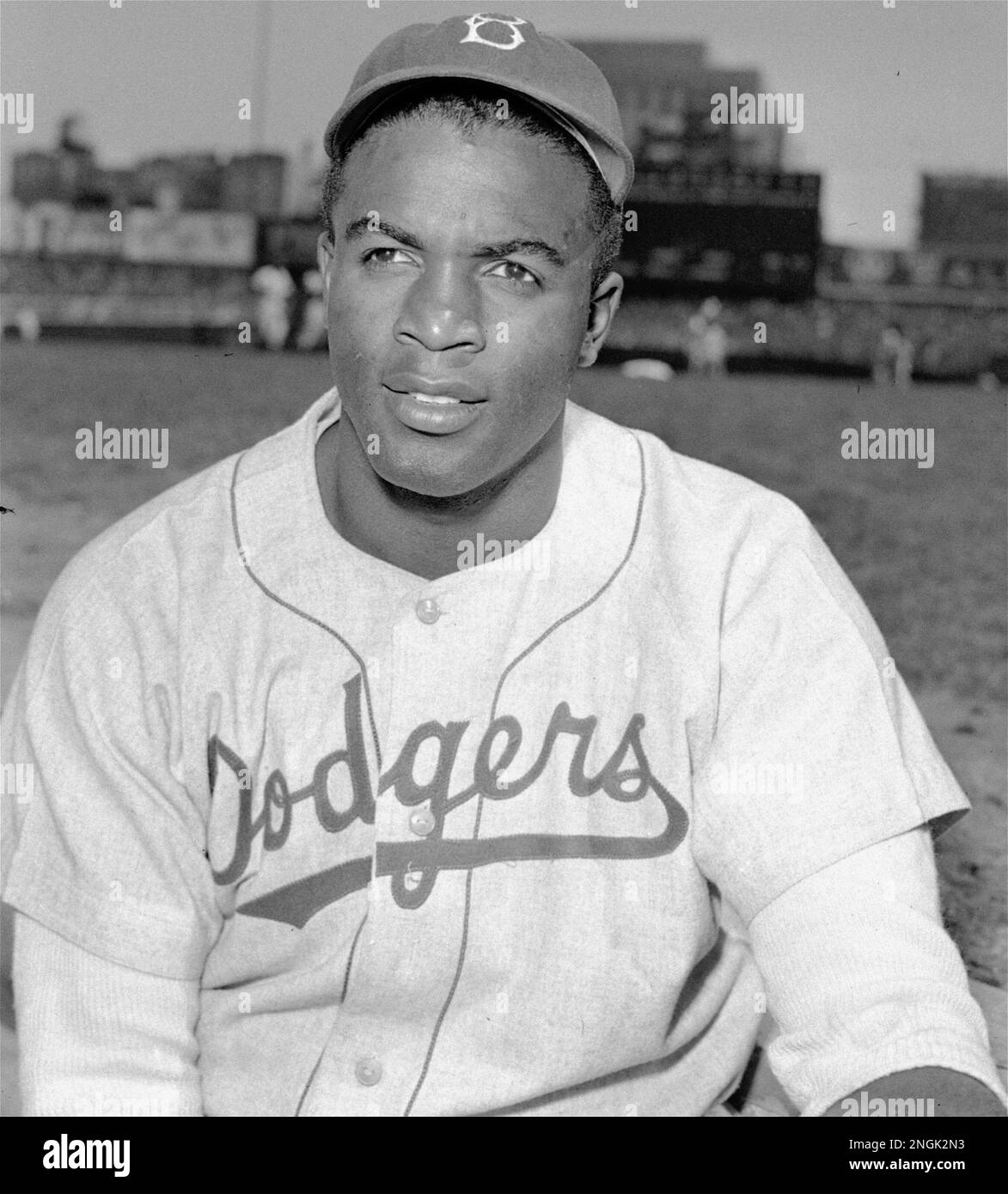 An April 18, 1948 portrait of Brooklyn Dodgers' infielder Jackie ...