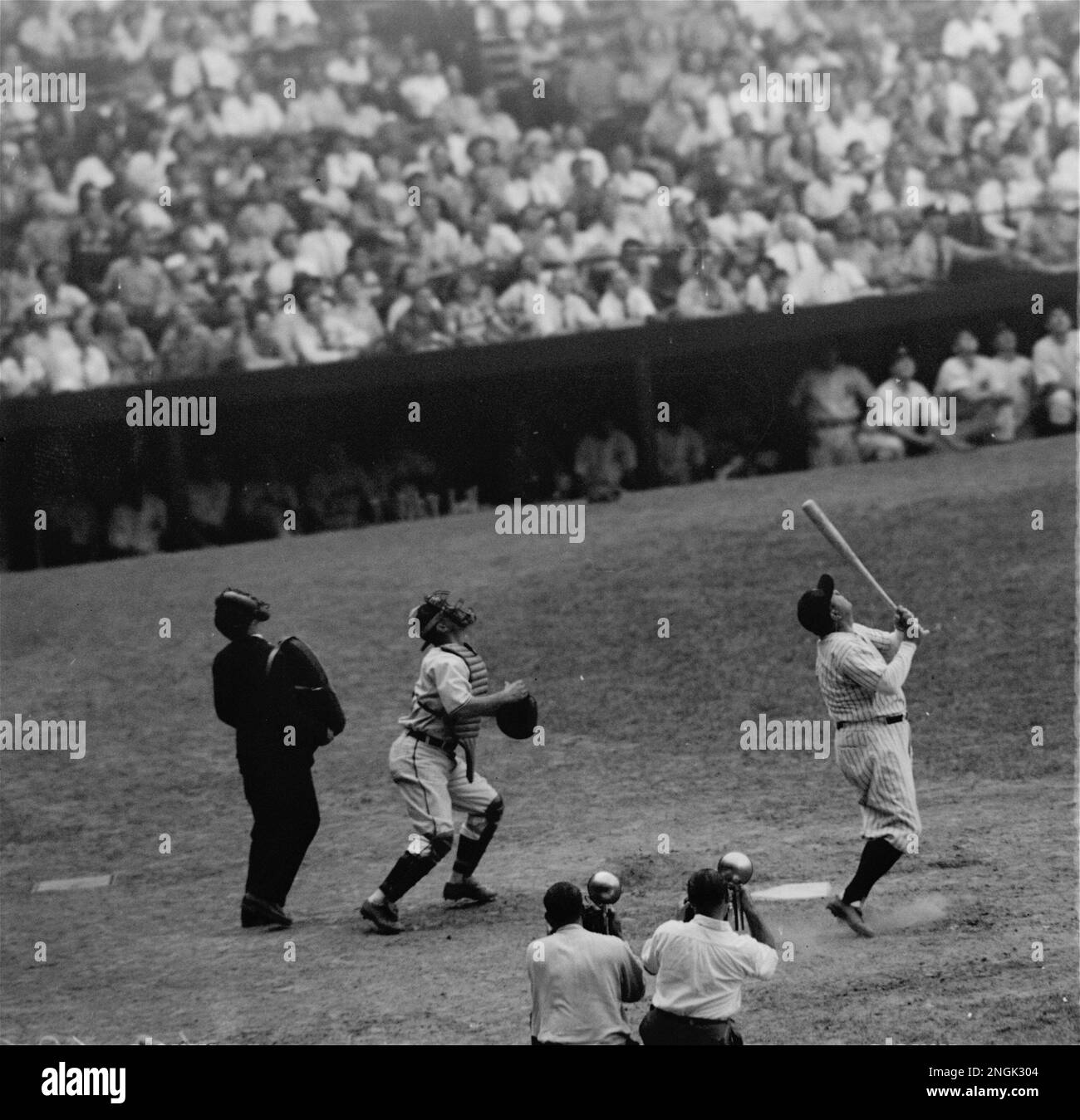 Babe Ruth took a turn at bat July 28, 1943 in Yankee Stadium, when he ...