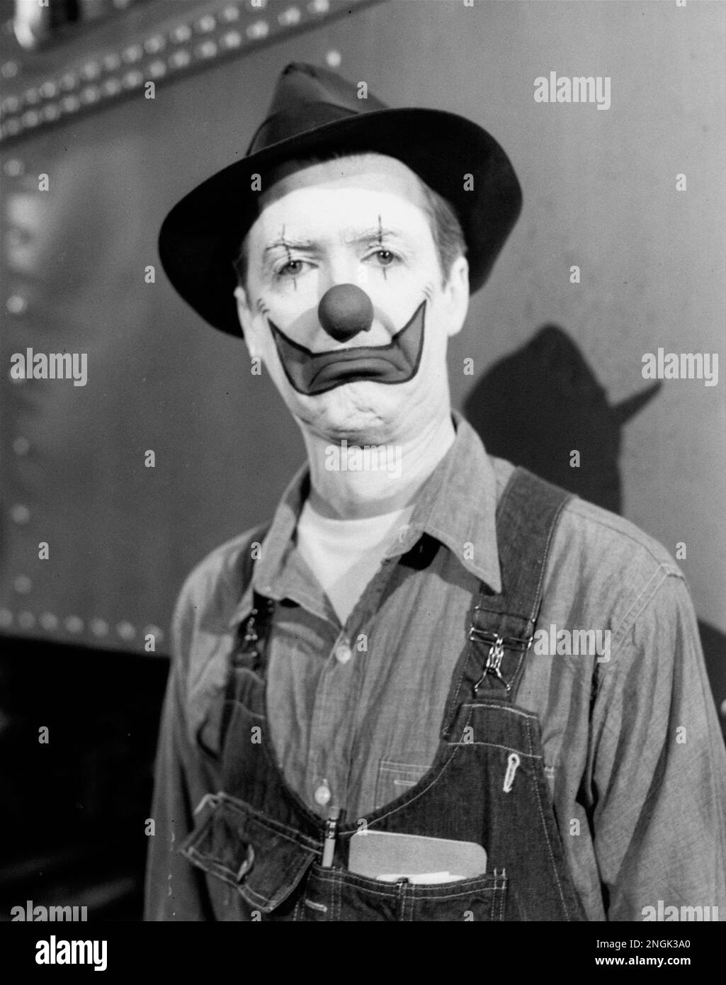 Actor Jimmy Stewart is pictured on June 14, 1951, dressed as a clown ...
